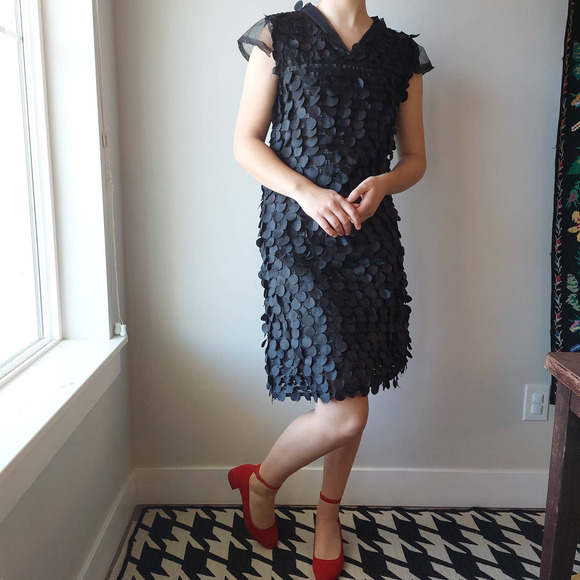 Vintage | Dresses | Vintage 6s Style Disco Flounce Embellished Flapper ...